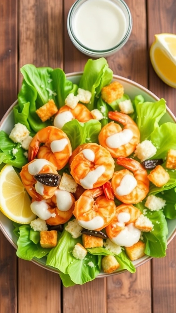 Air Fryer Shrimp Caesar Salad Recipe